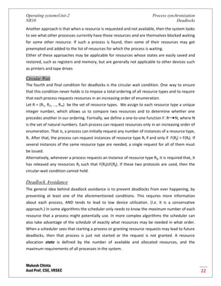 Operating Systems - Process Synchronization and Deadlocks | PDF