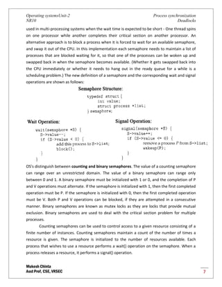 Operating Systems - Process Synchronization and Deadlocks | PDF | Operating Systems | Computer ...