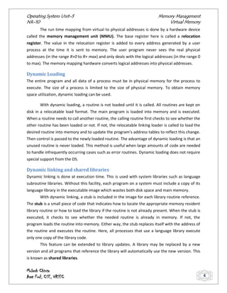 Operating Systems - memory management | PDF