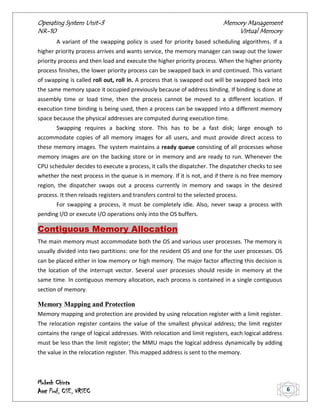 Operating Systems - memory management | PDF