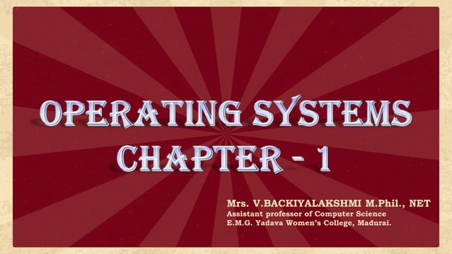 Operating System concepts | PPT