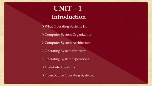 Operating System Concepts Ppt 