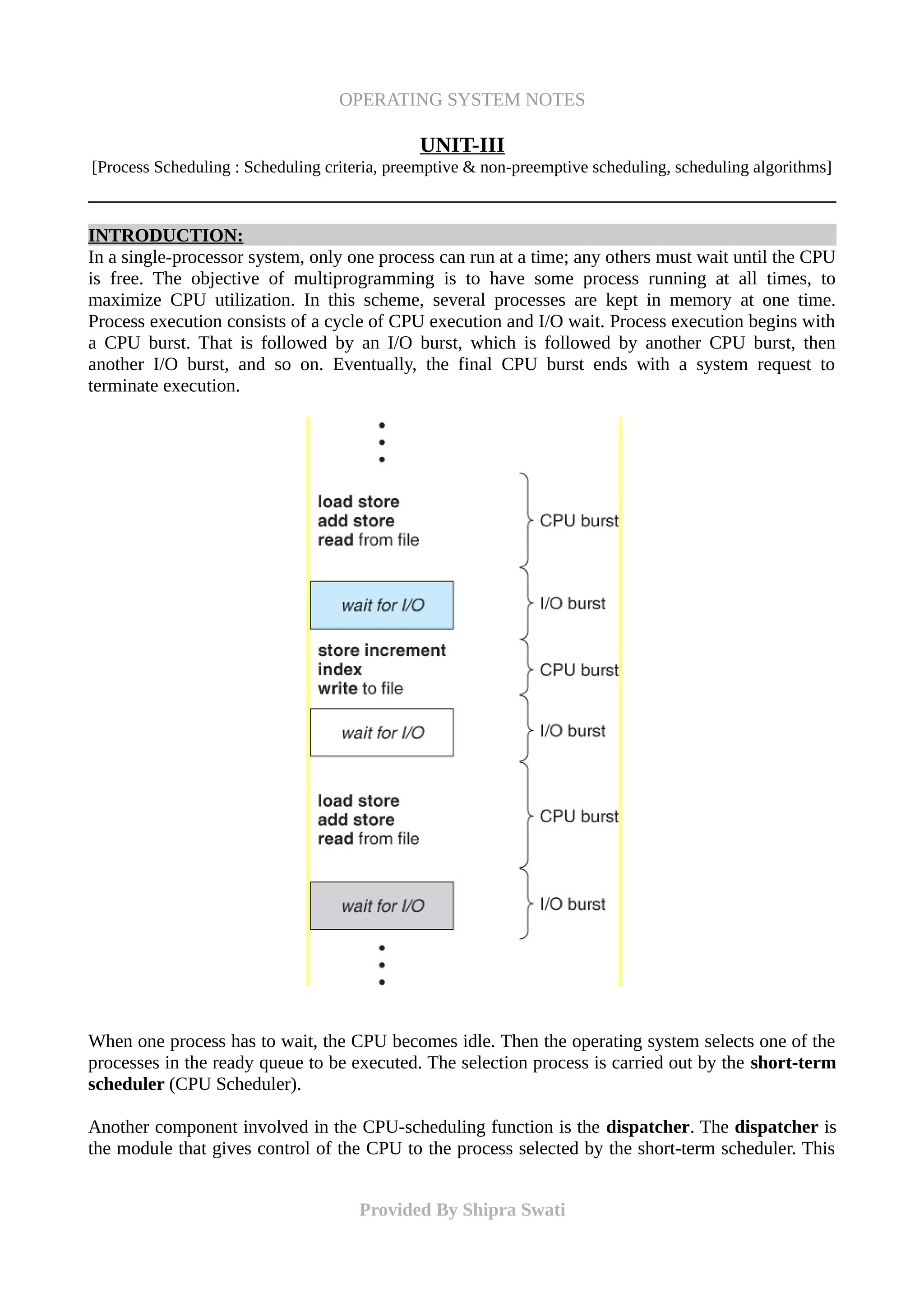 Operating System-Process Scheduling | PDF