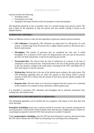 Operating System-Process Scheduling | PDF