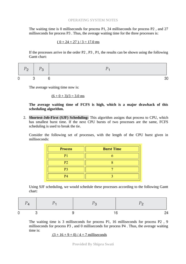 Operating System-Process Scheduling | PDF