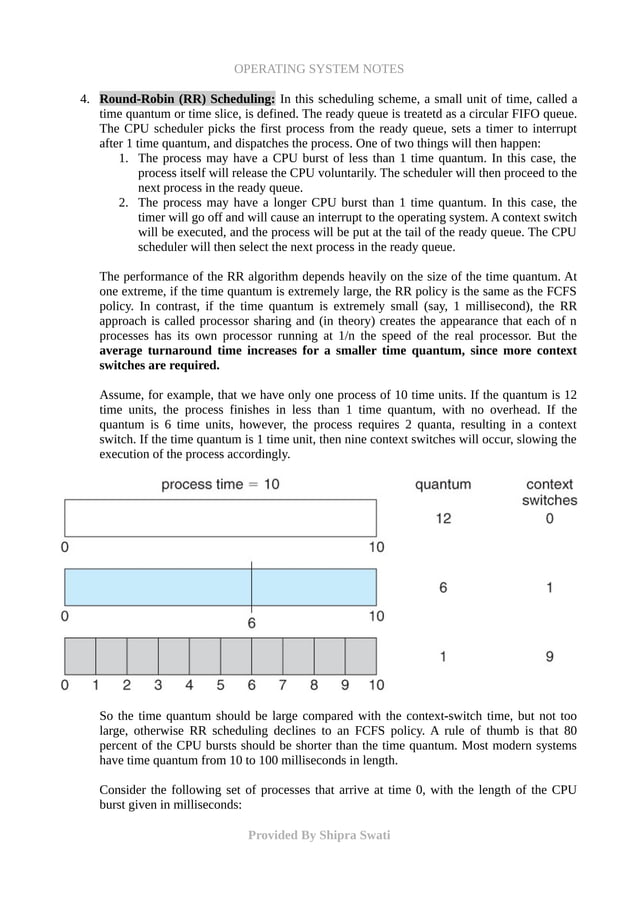 Operating System-Process Scheduling | PDF