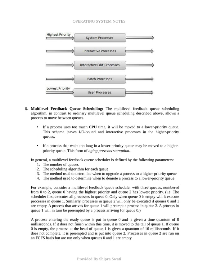 Operating System-Process Scheduling | PDF