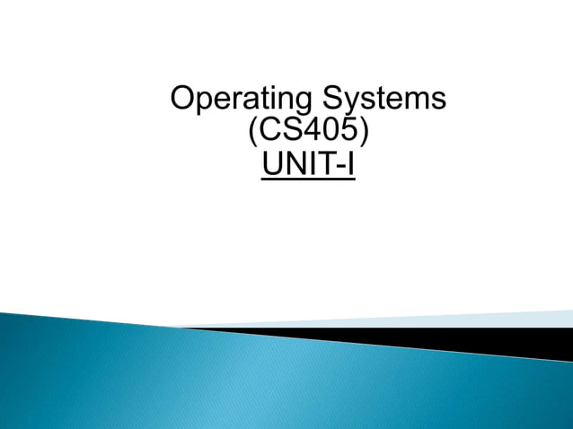 Introduction to Operating Systems | PPTX