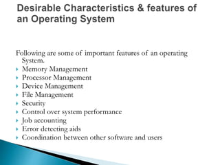 Introduction to Operating Systems | PPTX