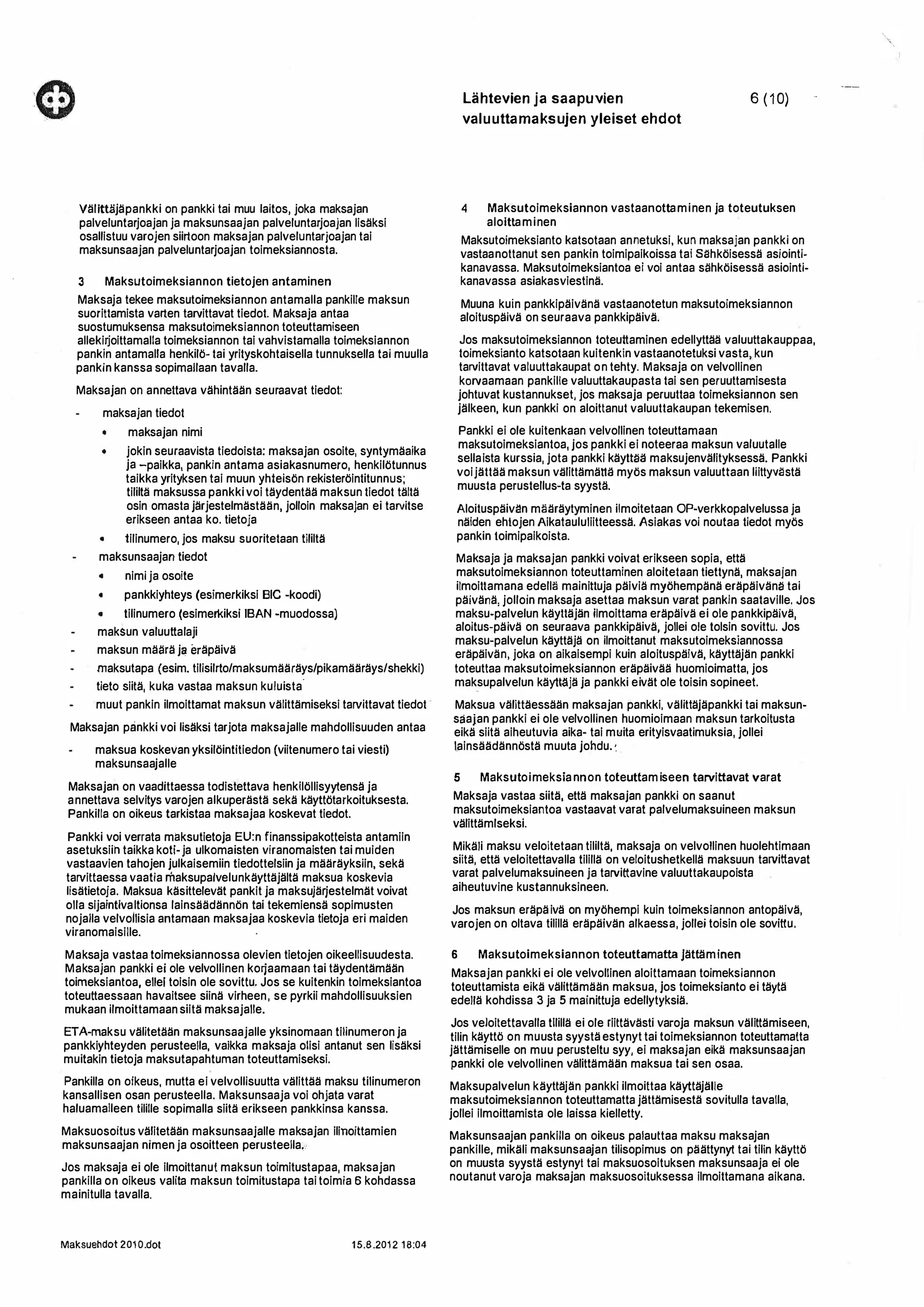 Osuuspankki kuluttajariitalautakunta | PDF