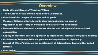 PRESENTATION ON WOODROW WILSON | PPTX | Political Issues & policy ...
