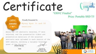 (OSVC시상) WALL OF FAME MEMORY SOLUTIONS PRODUCT AND DEVELOPMENT | PPTX