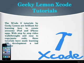 7 Awesome Sources for learning iOS App Development | PPT