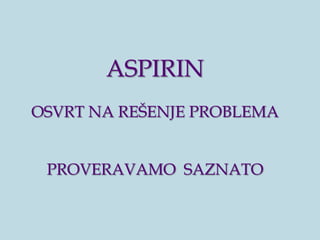 Osvrt na resenje problema | PPTX