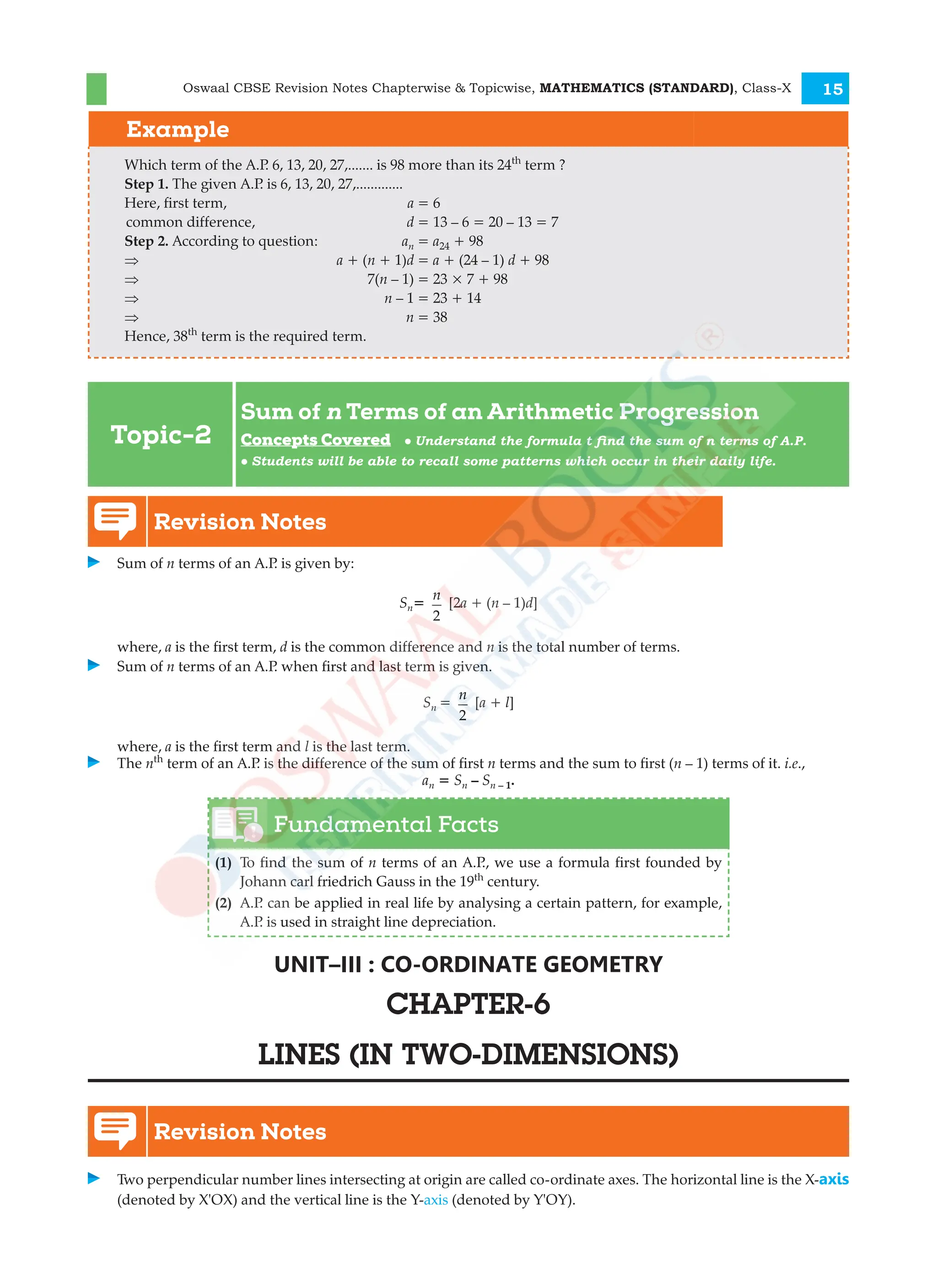 Oswaal CBSE Class 10, Mathematics Standard_Revision Notes (For 2023 ...