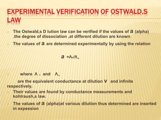 Oswald’s dilution law | PPTX