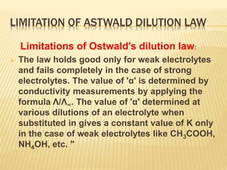 Oswald’s dilution law | PPTX