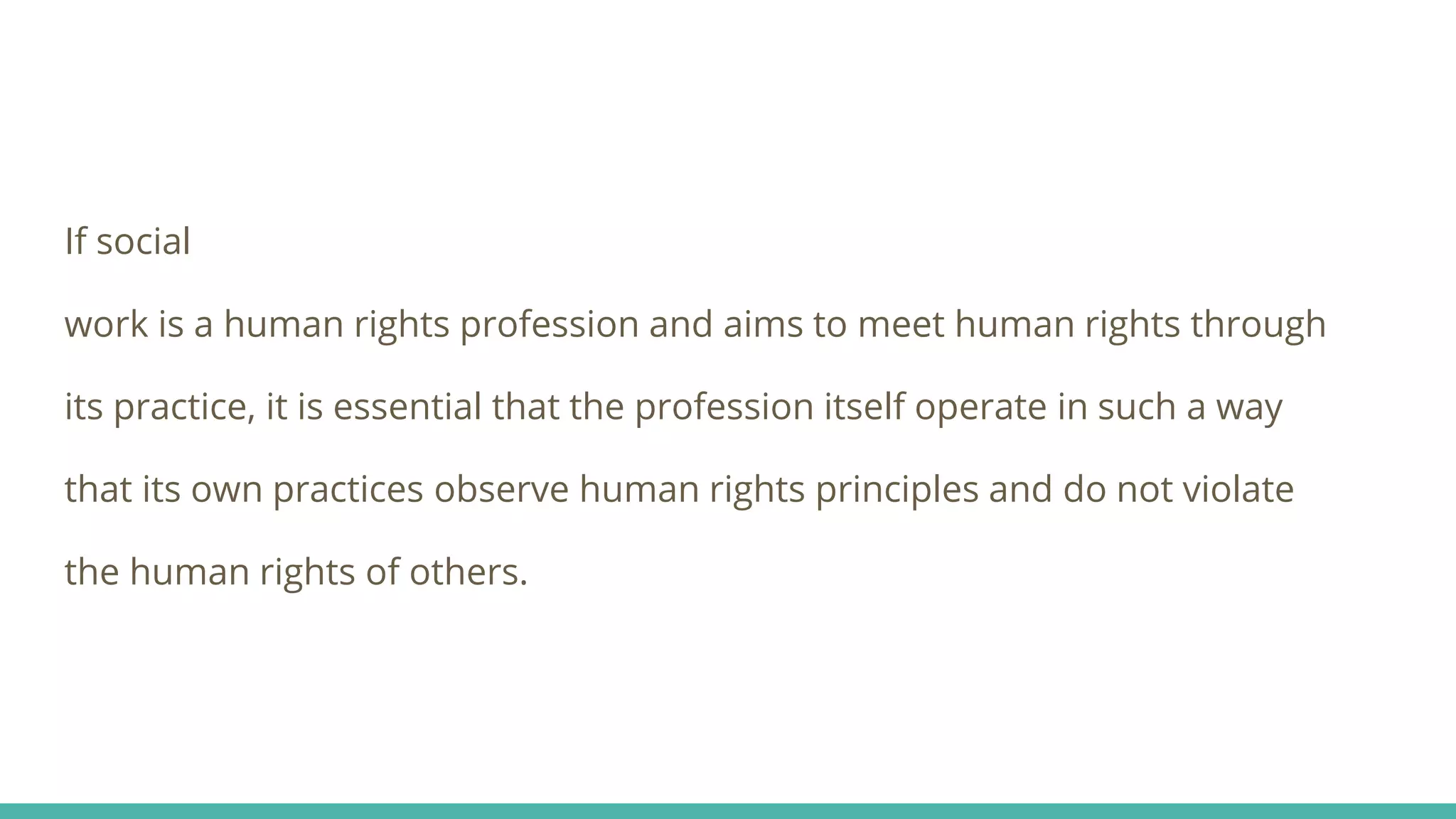 respecting human rights in social work practice | PPTX