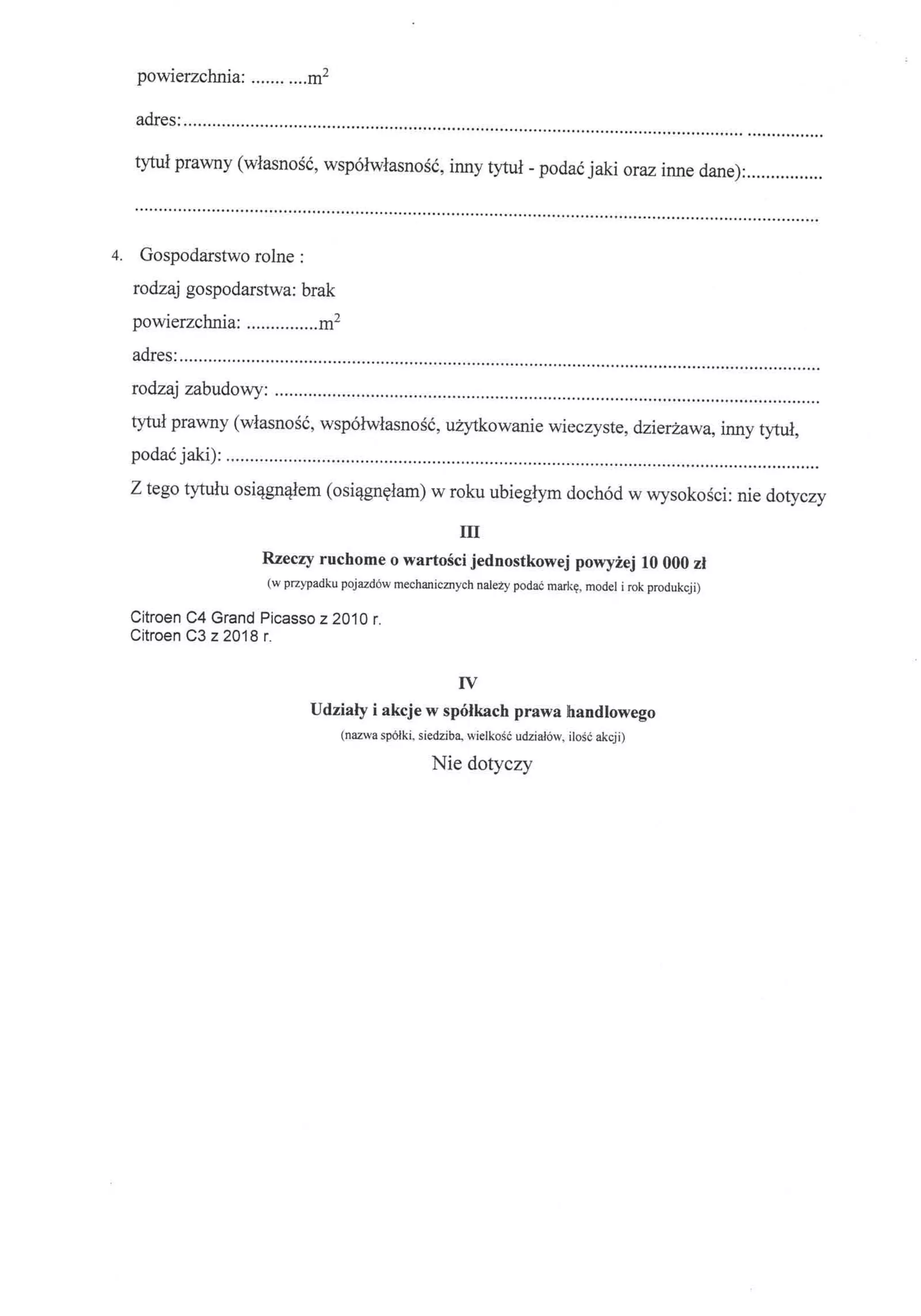 Oswiadczenie majatkowe prokurator joanny bochenskiej za 2019 r. | PDF