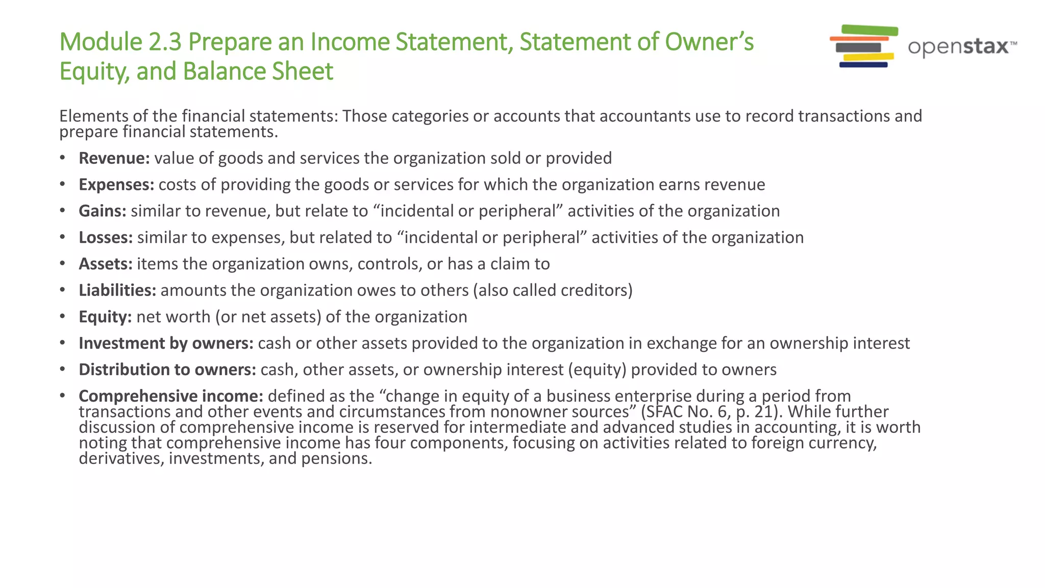 Introduction to Financial Statments | PPTX