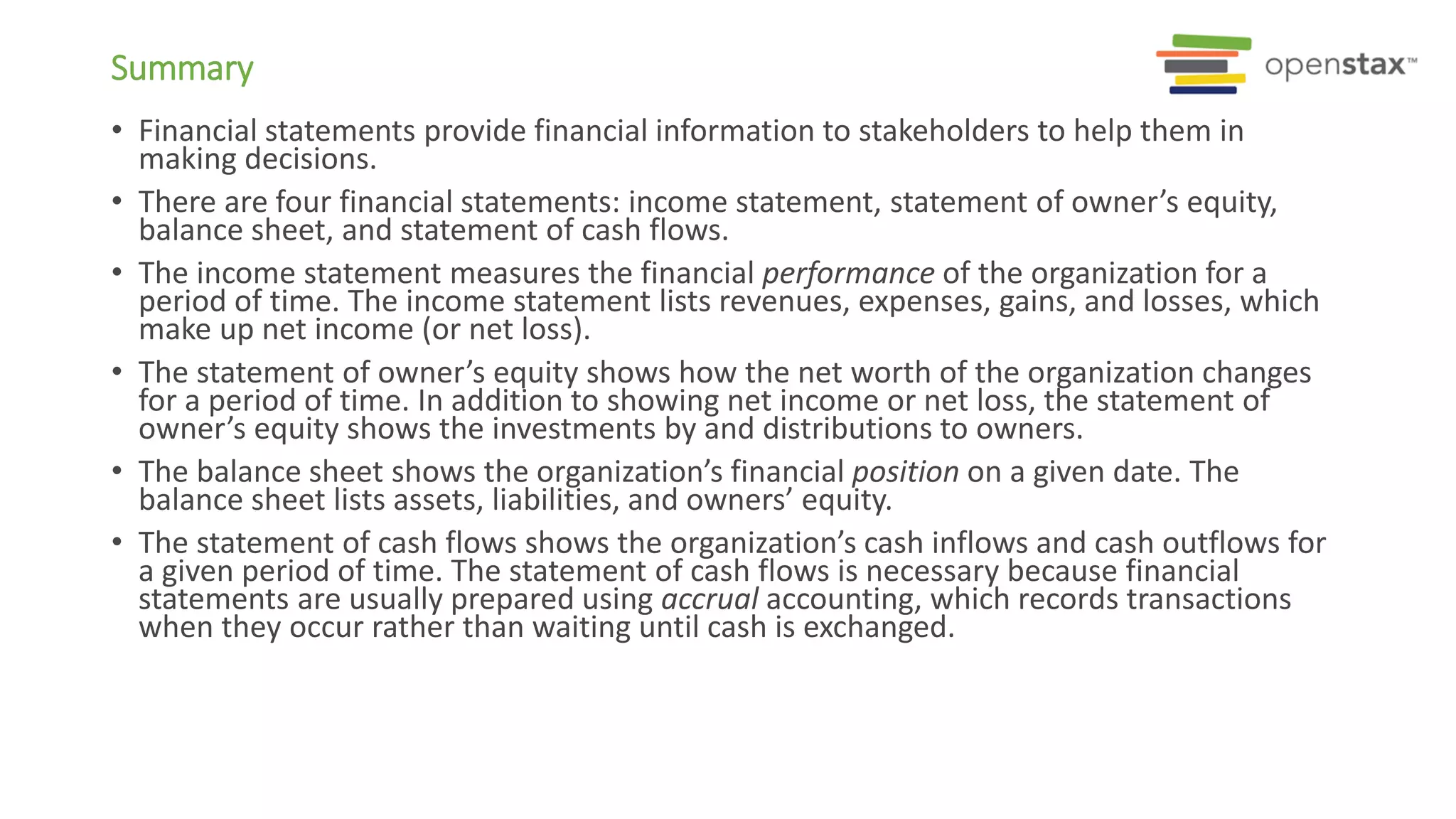 Introduction to Financial Statments | PPTX
