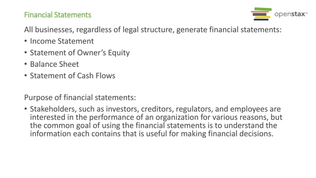 Introduction to Financial Statments | PPTX