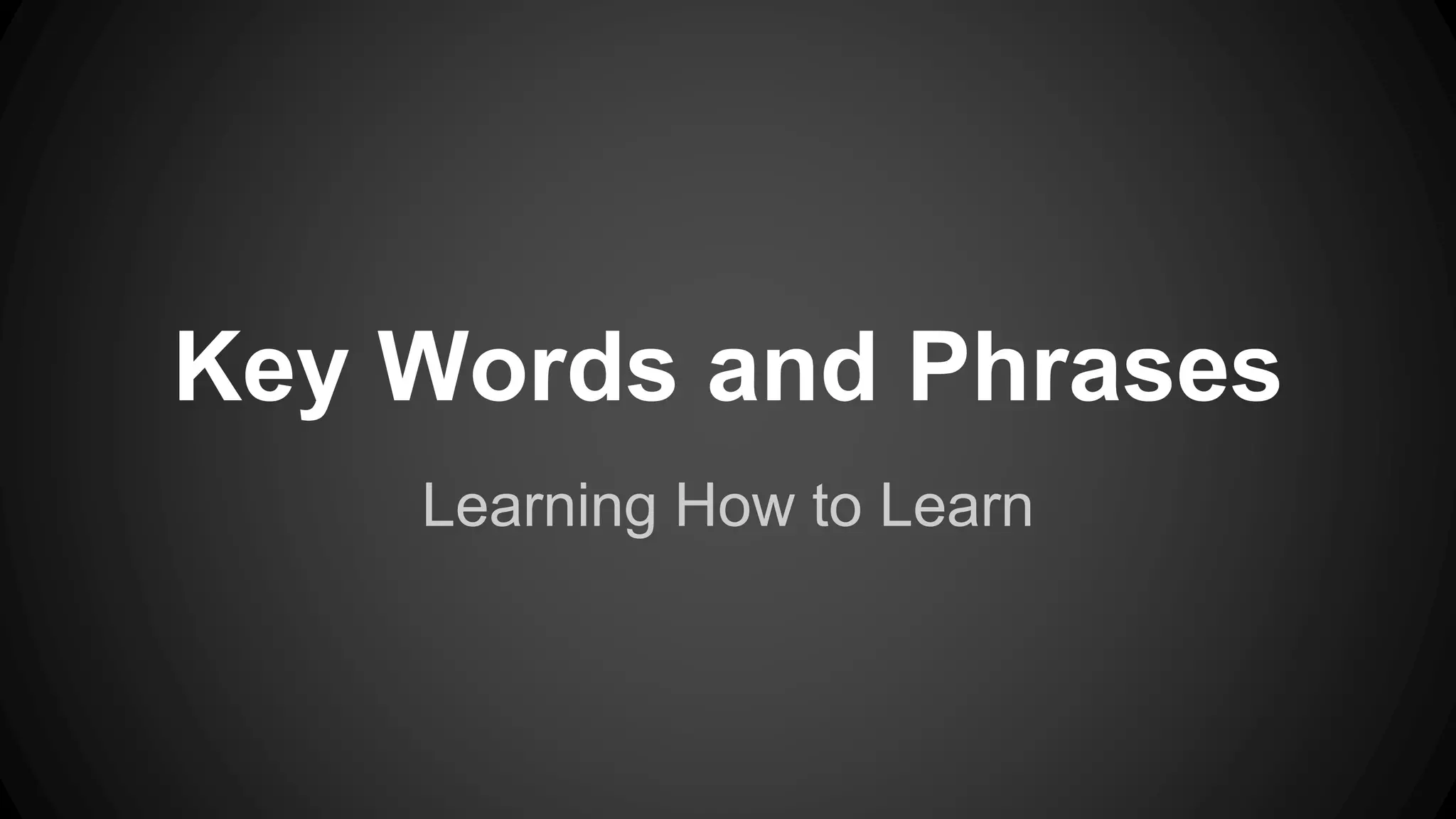 Key words and phrases | PPT