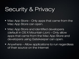 Os x security basics for keeping your mac safe final | PPT | Operating ...
