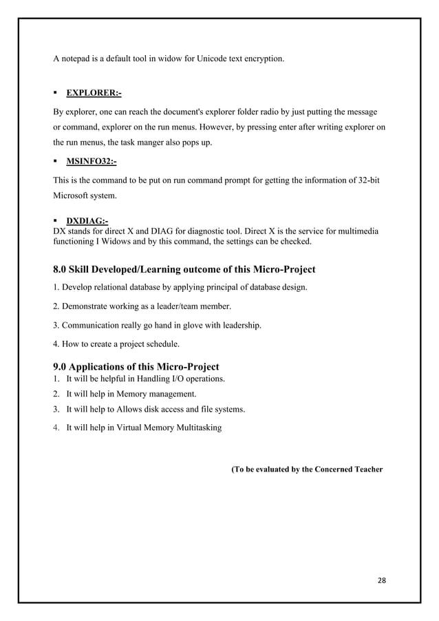osy microproject[1].pdf | Operating Systems | Computer Software and Applications