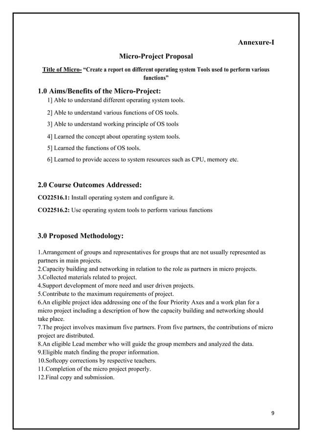 osy microproject[1].pdf | Operating Systems | Computer Software and Applications