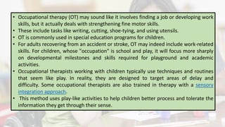 Occupational Therapy for Special Needs Children | PDF