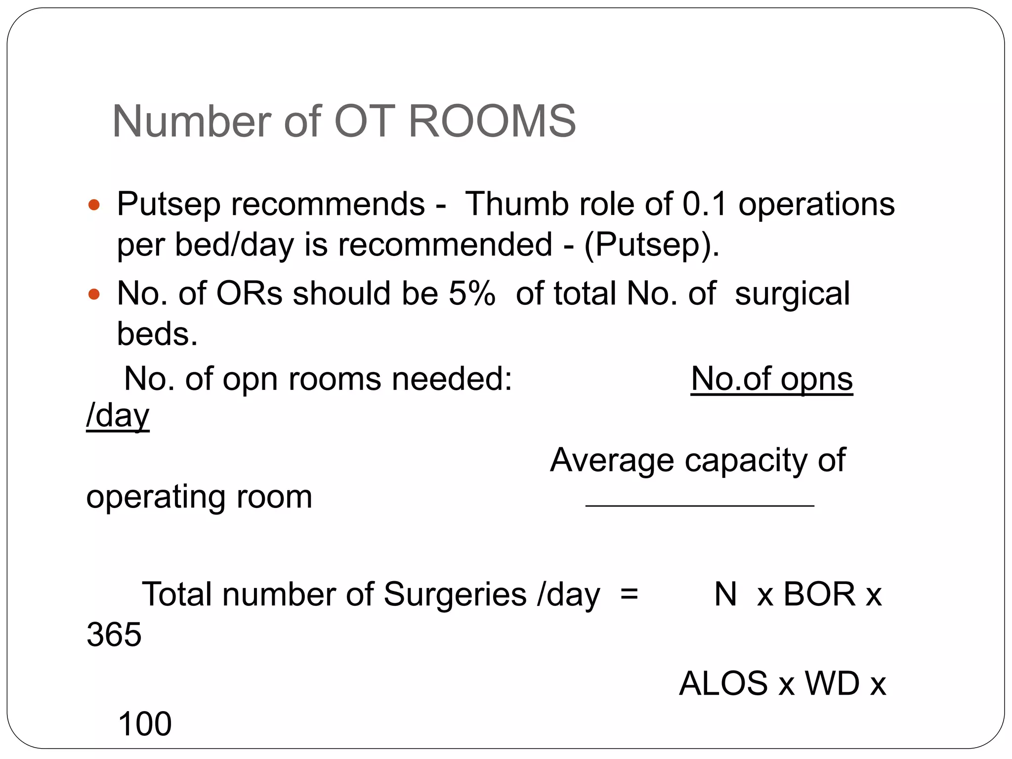 Organization and Management of Operation Theatre | PPT