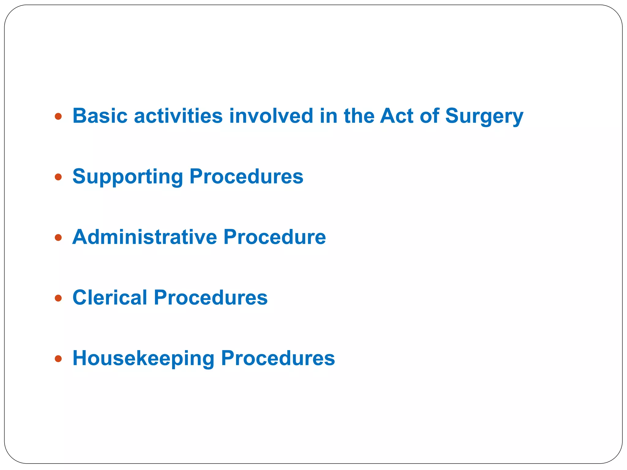 Organization and Management of Operation Theatre | PPT