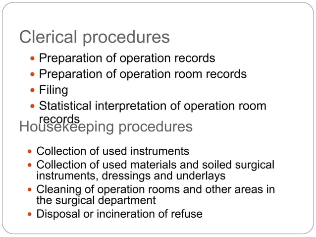 Organization and Management of Operation Theatre | PPT