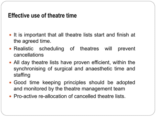 Organization and Management of Operation Theatre | PPT