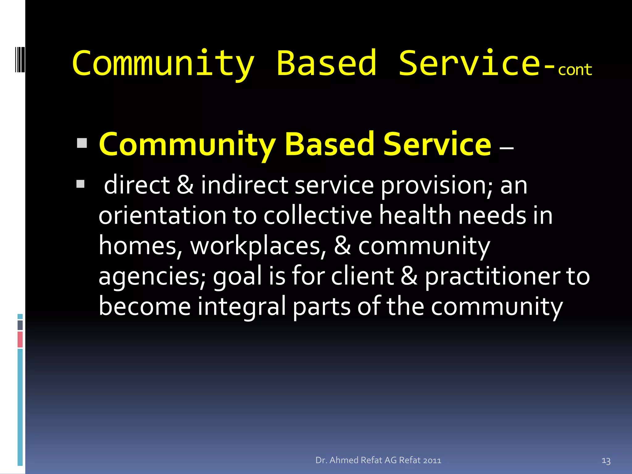 COMMUNITY OCCUPATIONAL THERAPY: | PDF