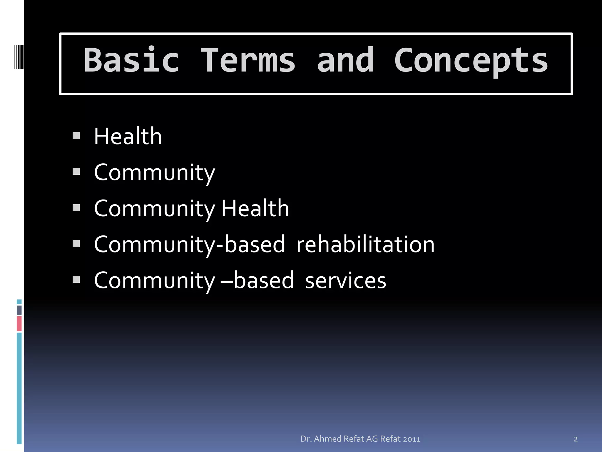 COMMUNITY OCCUPATIONAL THERAPY: | PDF