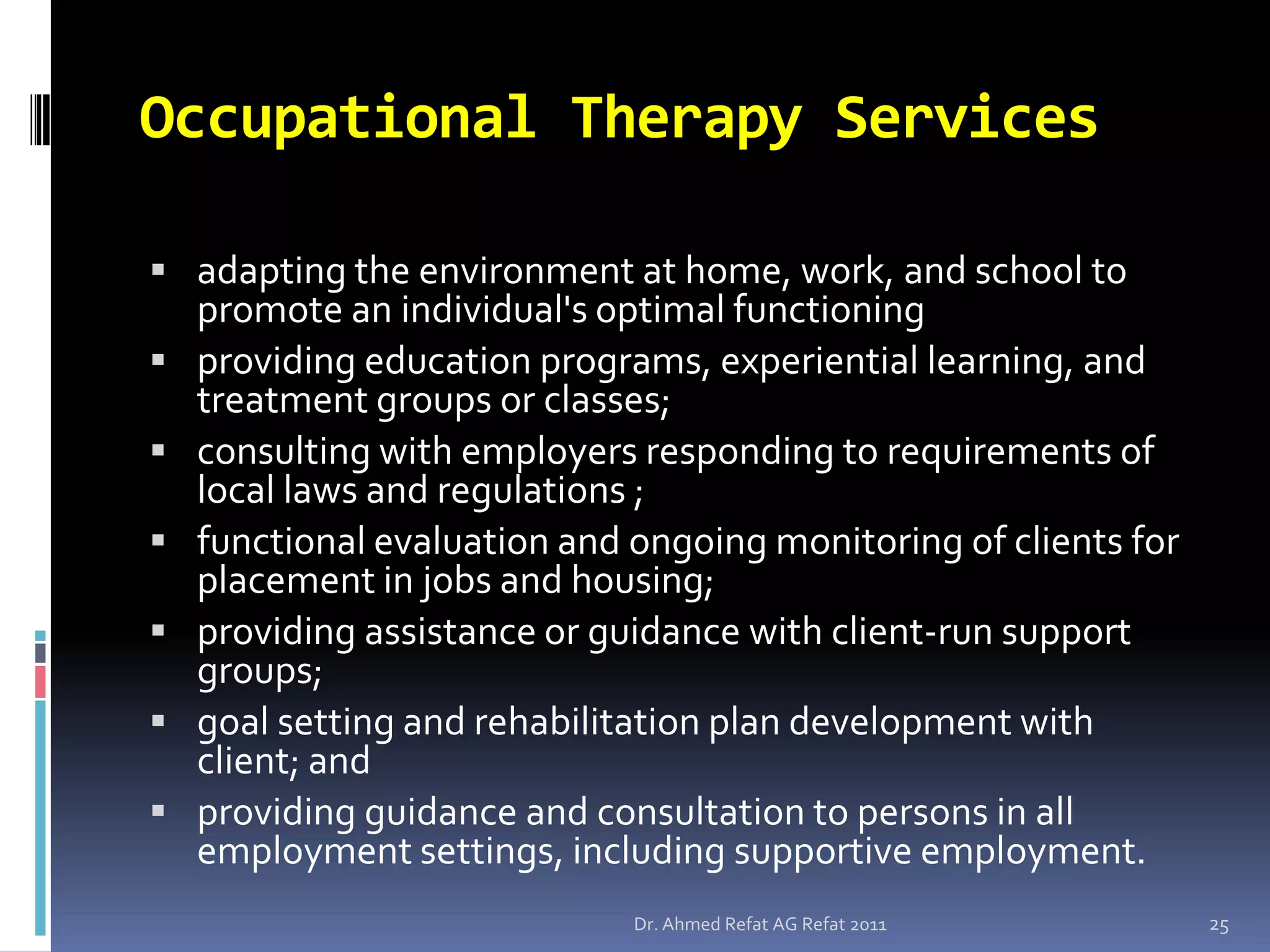 COMMUNITY OCCUPATIONAL THERAPY: | PDF