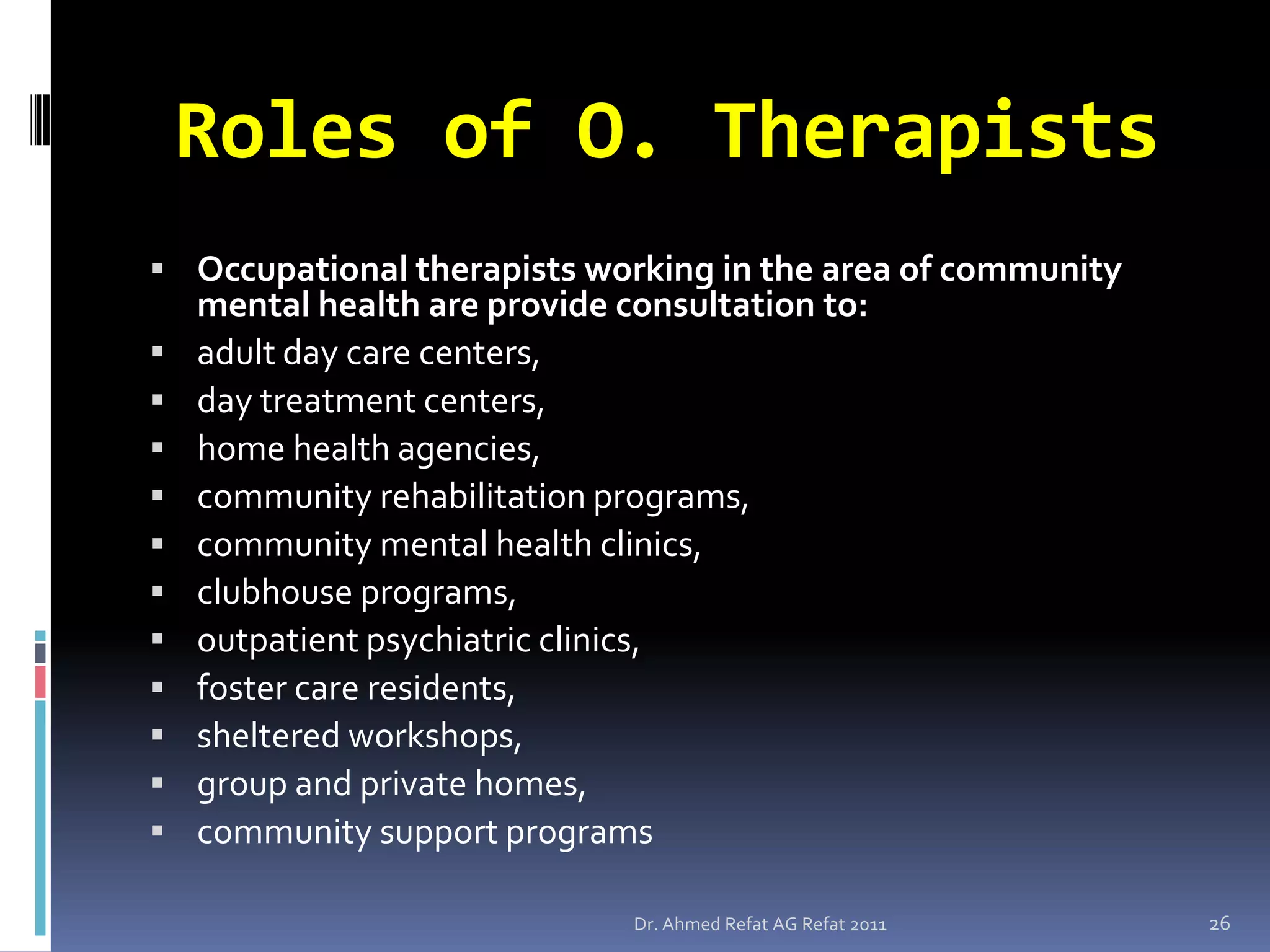 COMMUNITY OCCUPATIONAL THERAPY: | PDF