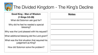 LDS OT Gospel Doctrine Class - Lesson 26 - King Solomon: Man of Wisdom ...