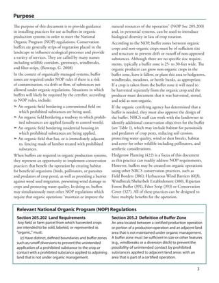 Conservation Buffers in Organic Systems | PDF