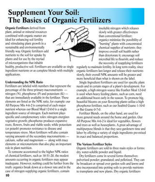 Down To Earth All Natural Fertilizers | PDF