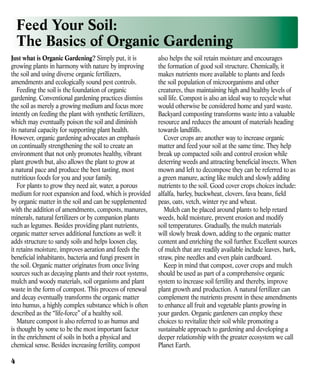 Down To Earth All Natural Fertilizers | PDF