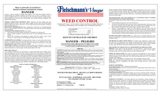 Vinegar Weed Control | PDF