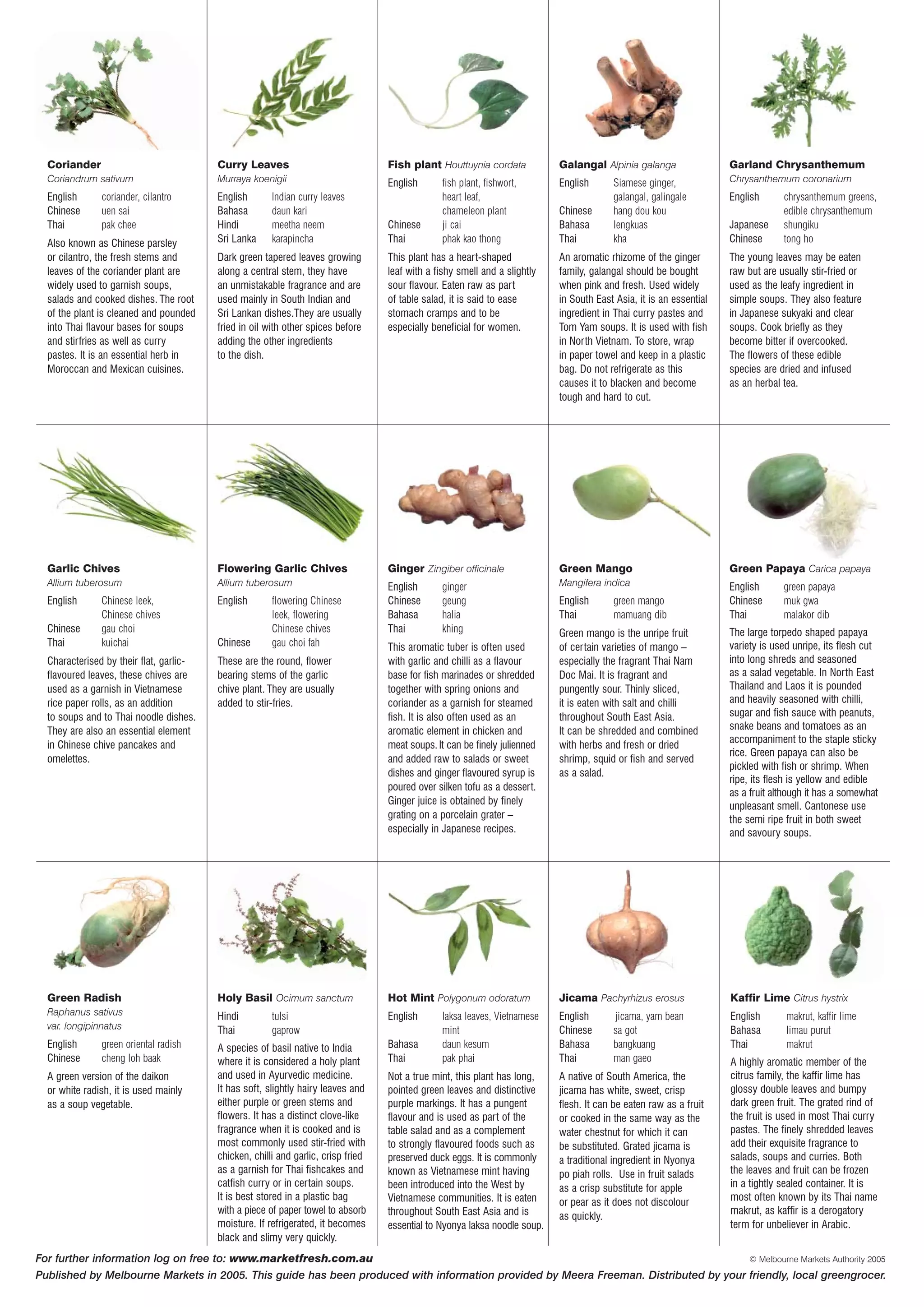 Growing Asian Vegetables & Herbs Organically ~ Geelong, Australia | PDF