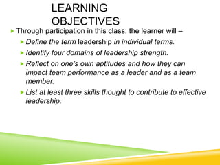 Developing Your Identity as a Leader | PPTX