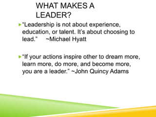 Developing Your Identity as a Leader | PPTX