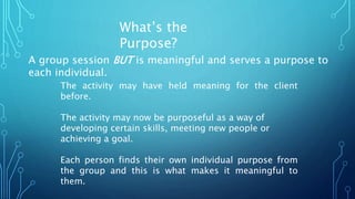 The Value if Purposeful Activity: Occupational Therapy and Brain Injury ...