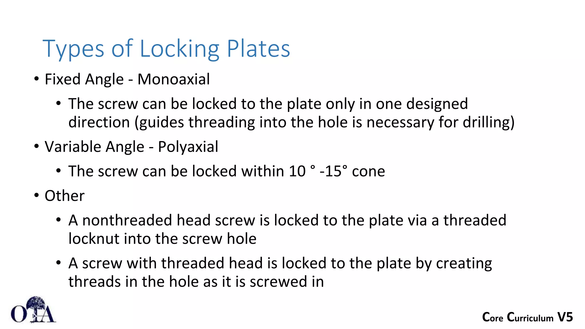 Locking Plates in Orthopaedic | PPTX