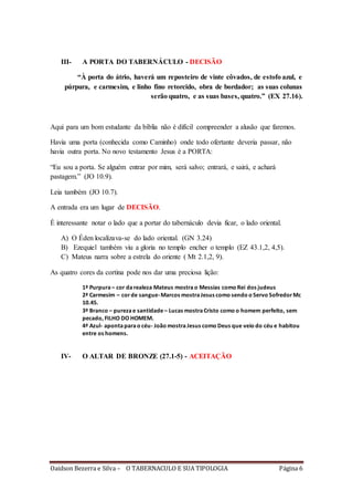 O tabernáculo e sua interpretação | DOCX | Christianity | Religion ...